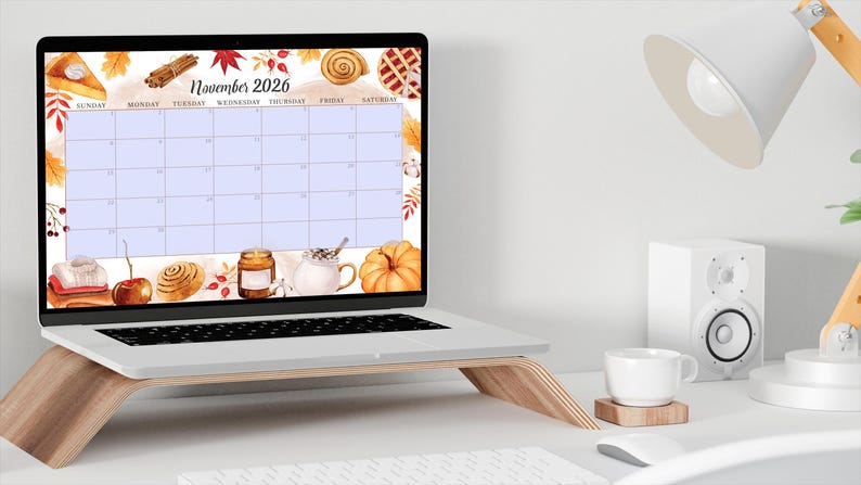 EDITABLE November 2026 Calendar, Cozy Autumn Mood, Beautiful Fall ...