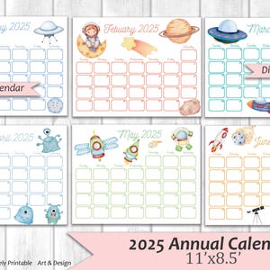 2025 Kids Calendars, Printable Calendar, Printable Kids Calendars, Cute ...