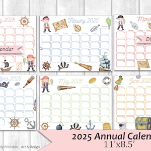 Printable Kids Calendars, Cute Calendars, Pirates Kid's Calendars ...