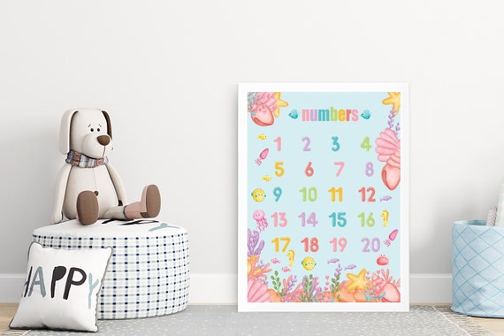 Nautical Number Poster ABC Print PRINTABLE Wall Art - Etsy