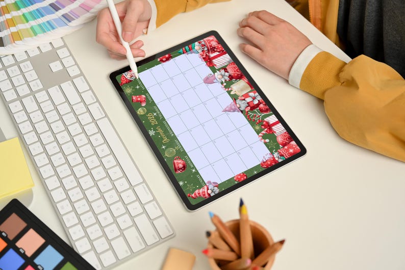 EDITABLE December 2026 Calendar, Joyful Merry Christmas, Printable ...