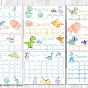 2025 Kids Calendars, Printable Calendar, Printable Kids Calendars, Cute ...