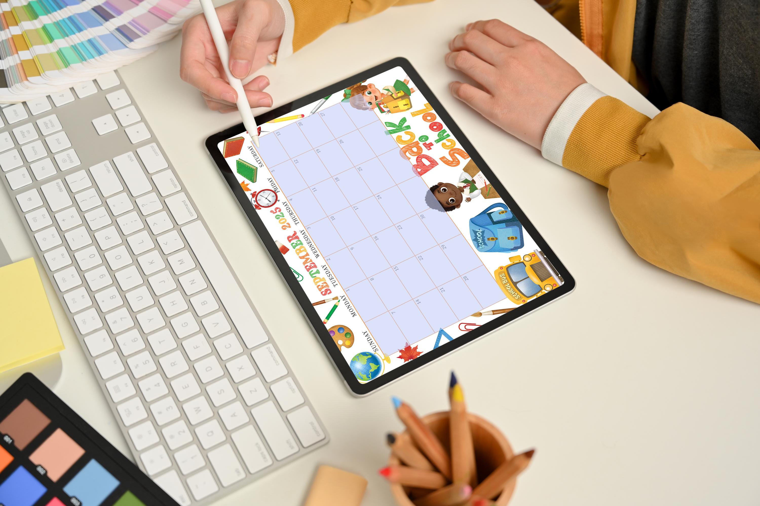 EDITABLE September 2025 Calendar, Cute Back to School Planner, Calendar ...