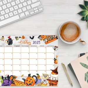 EDITABLE October 2025 Calendar, Happy Spooky Halloween Planner ...