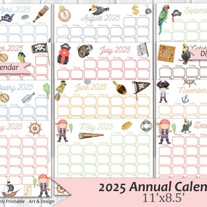 Printable Kids Calendars, Cute Calendars, Pirates Kid's Calendars ...