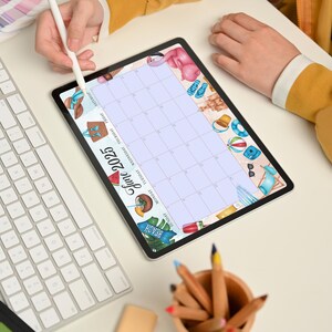 EDITABLE June Calendar, Summer at the Beach With Cute Sun and Fresh ...