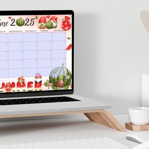 EDITABLE June 2025 Calendar, Delicious Watermelon Calendar, Summer ...