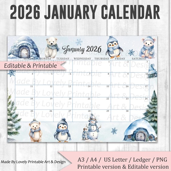 Owls 2026 Calendar - Etsy
