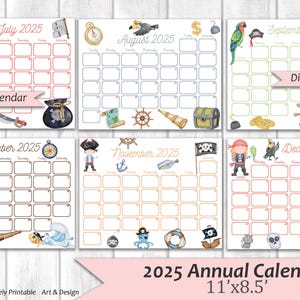 Printable Kids Calendars, Cute Calendars, Pirates Kid's Calendars ...