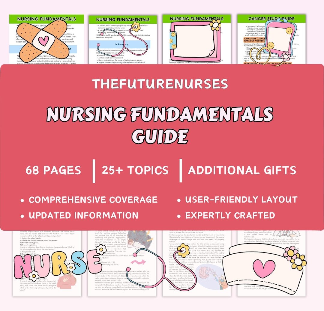 Nursing Fundamentals Study Guide: Essential Nursing School Notes - Etsy