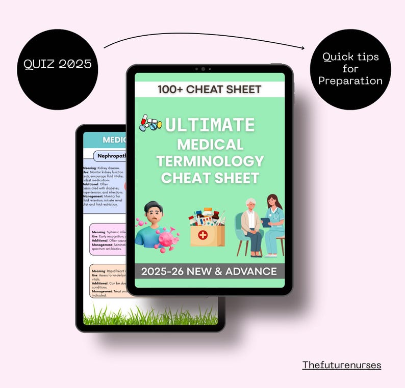 Medical Terminology Cheat Sheet 2025-26 – Nursing Student Study Guide ...