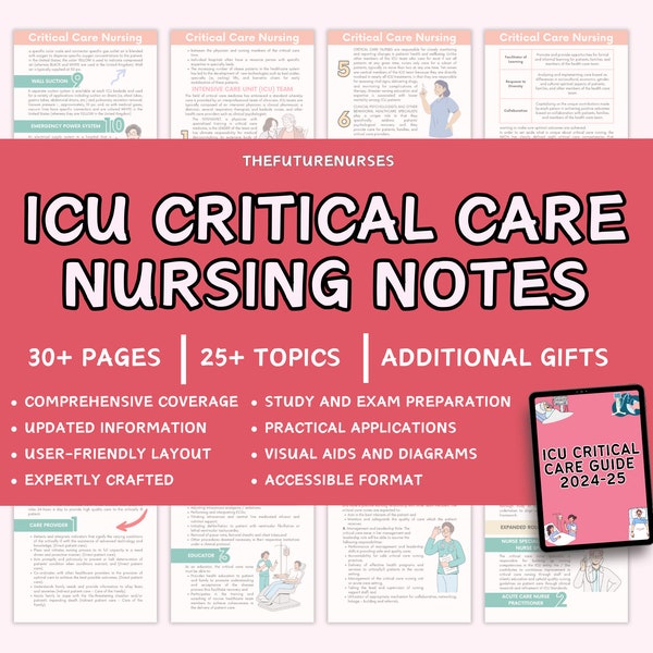 Icu New Grad Guide - Etsy