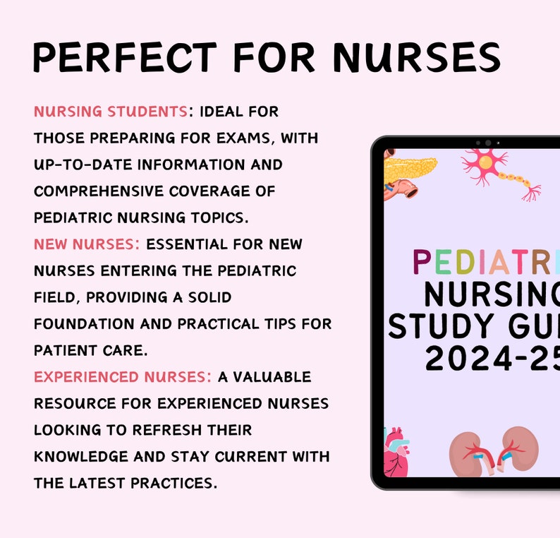 Pediatrics Nursing Study Guide Bundle: School Notes, NCLEX, ATI ...