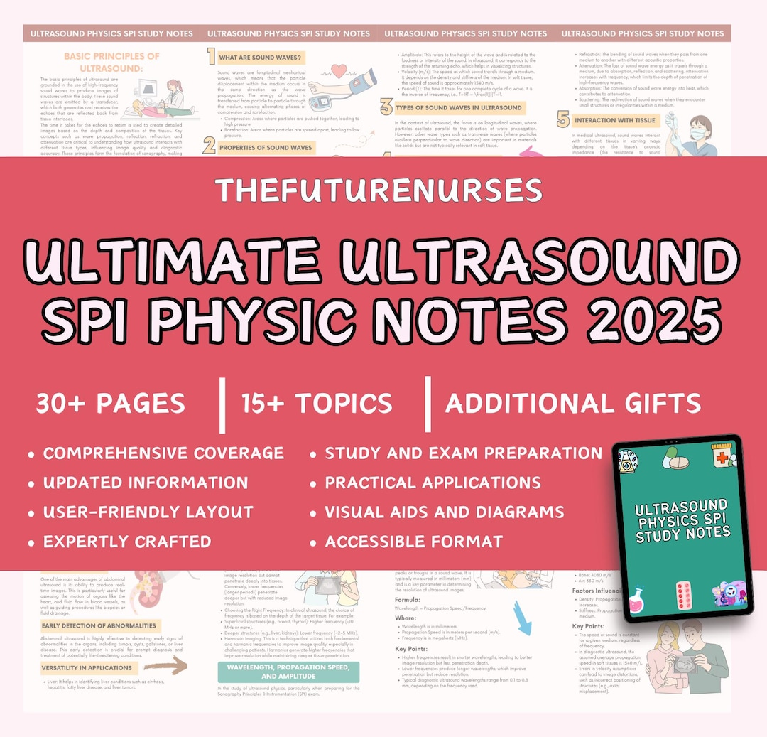Ultrasound Physics SPI Study Notes, SPI Exam, Physics Question, Physics ...