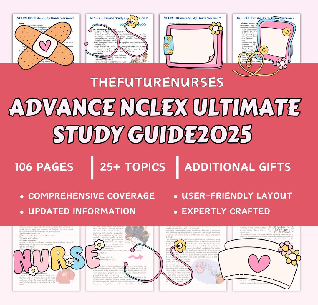 NCLEX-RN 2025 Study Guide: Practice Questions & Cheat Sheet (106 Pages ...