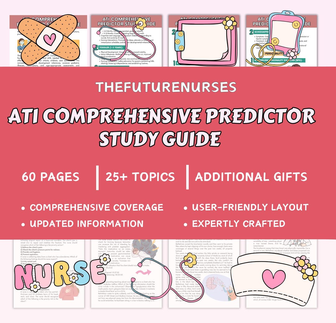 ATI Predictor Nursing Exam Study Guide: Practice Questions (printable ...