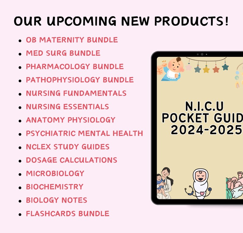 NICU Nurse Pocket Guide: Neonatal Clinical Reference (digital Download ...