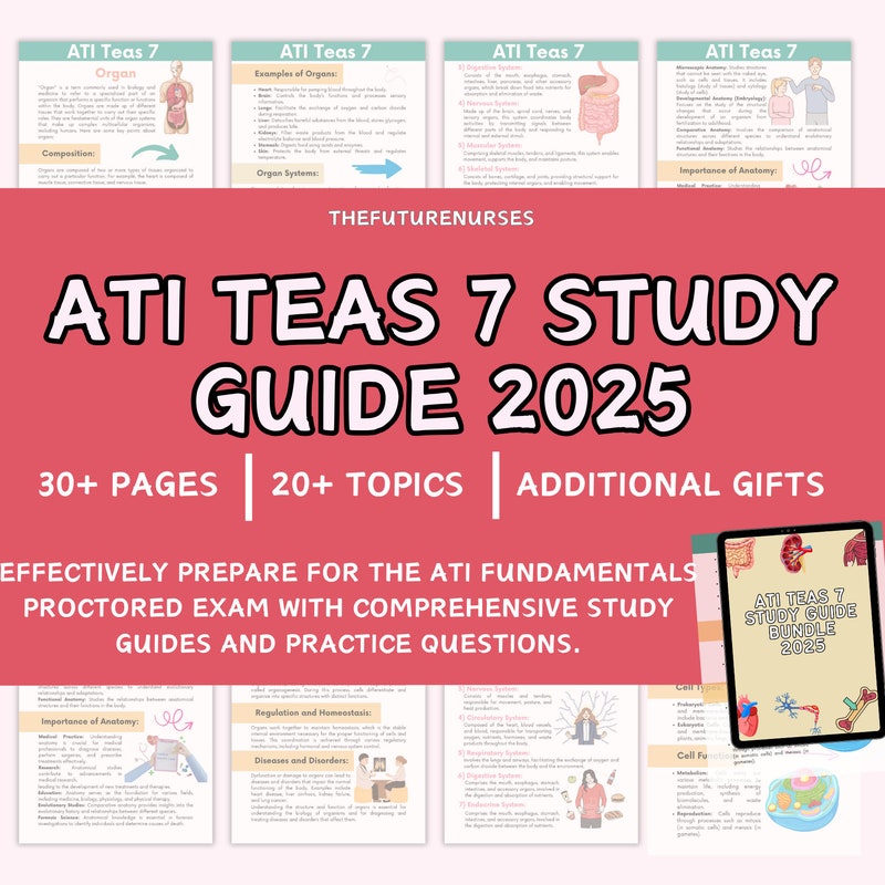 Teas Study Guide Digital - Etsy