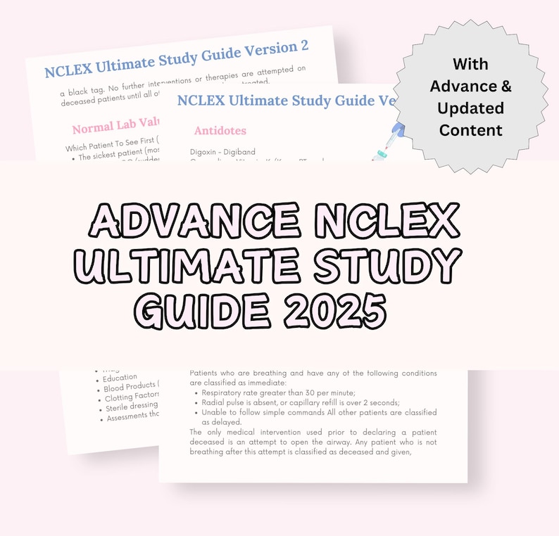 NCLEX-RN 2025 Study Guide: Practice Questions & Cheat Sheet (106 Pages ...