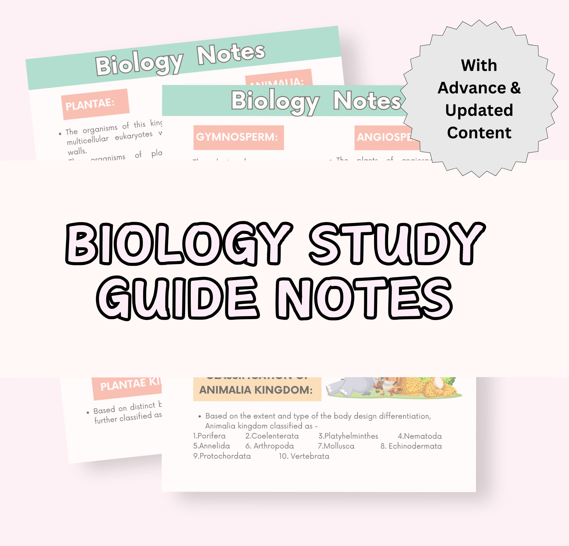 Anatomy, Biology, Microbiology Notes Bundle (PDF) - Etsy