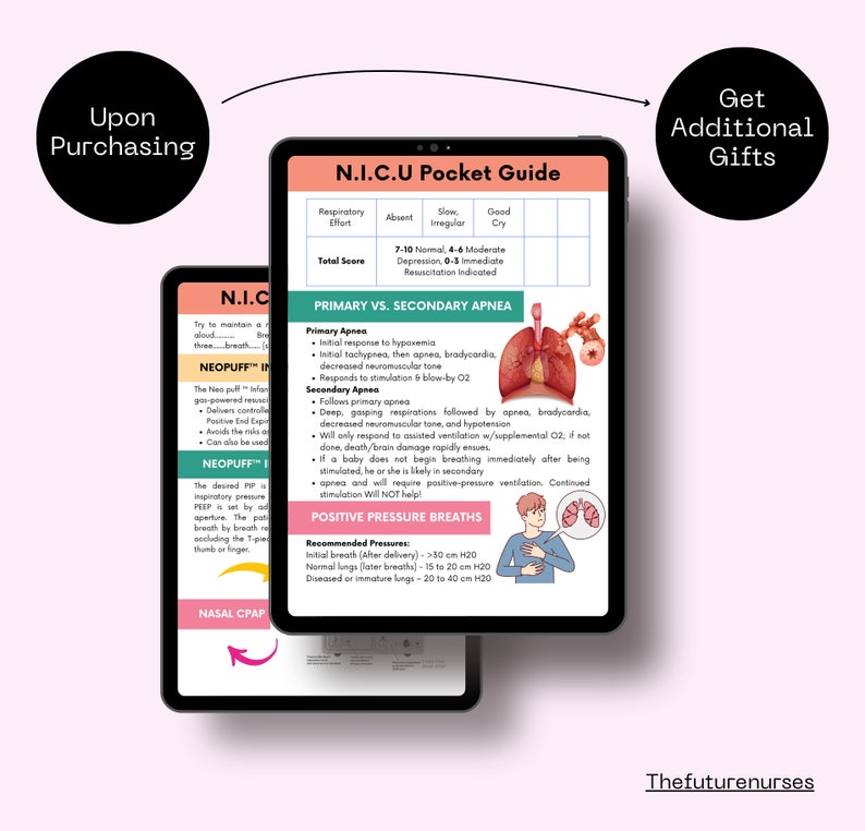 NICU Nurse Pocket Guide: Neonatal Clinical Reference (digital Download ...