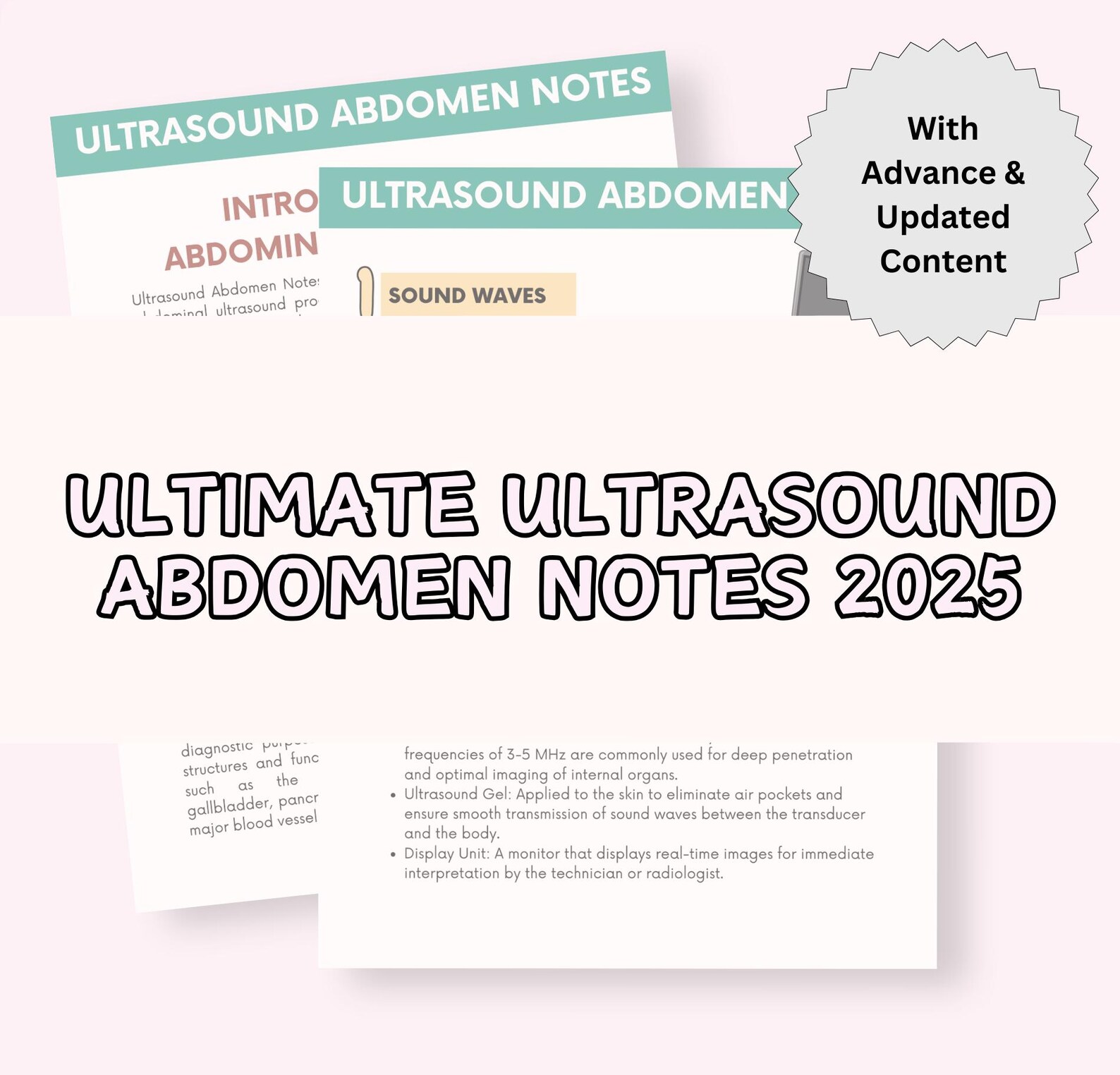 Abdomen Ultrasound Study Guide: Sonography Exam Prep (PDF) - Etsy