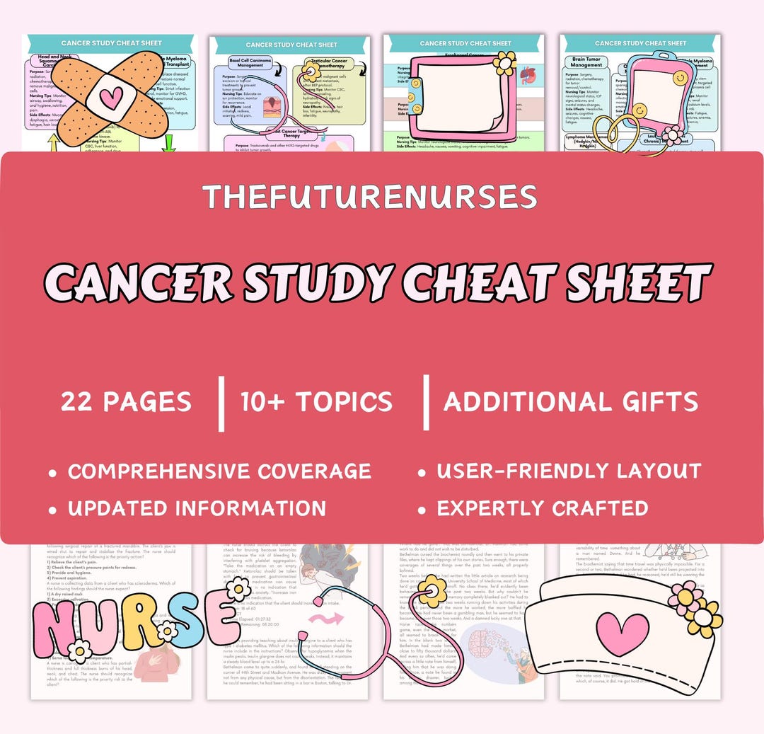 Oncology Pharmacology Cheat Sheet | Cancer Medications Nursing Study Guide | Chemotherapy ...