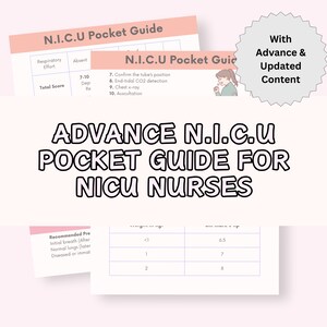 NICU Nurse Pocket Guide: Neonatal Clinical Reference (digital Download ...