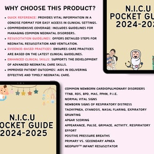 N.I.C.U Pocket Guide (NICU Nurse) Reference Card Bundle for Student ...