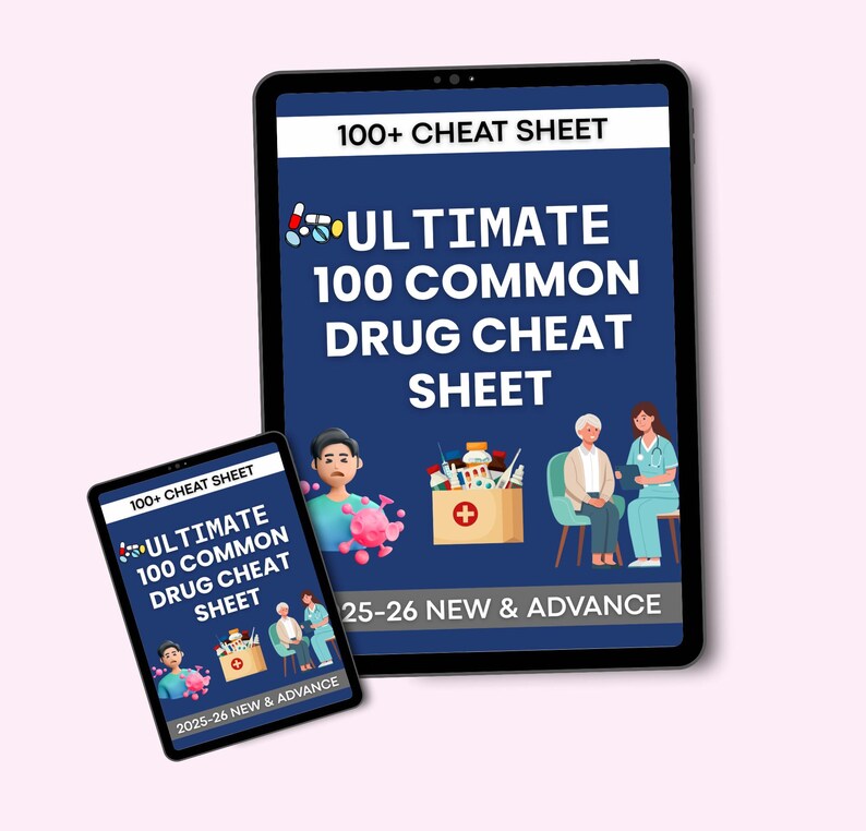 Top 100 Most Common Drugs Cheat Sheet | Quick Medication Reference for ...