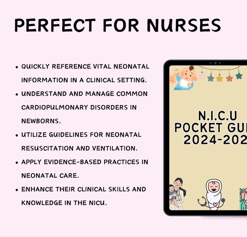 N.I.C.U Pocket Guide (NICU Nurse) Reference Card Bundle for Student ...