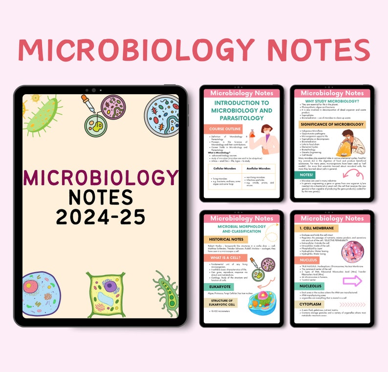 Anatomy, Biology, Microbiology Notes Bundle (PDF) - Etsy