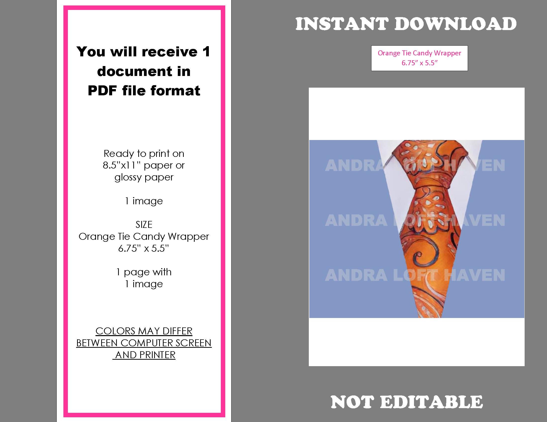 Orange Tie Candy Wrapper - Etsy