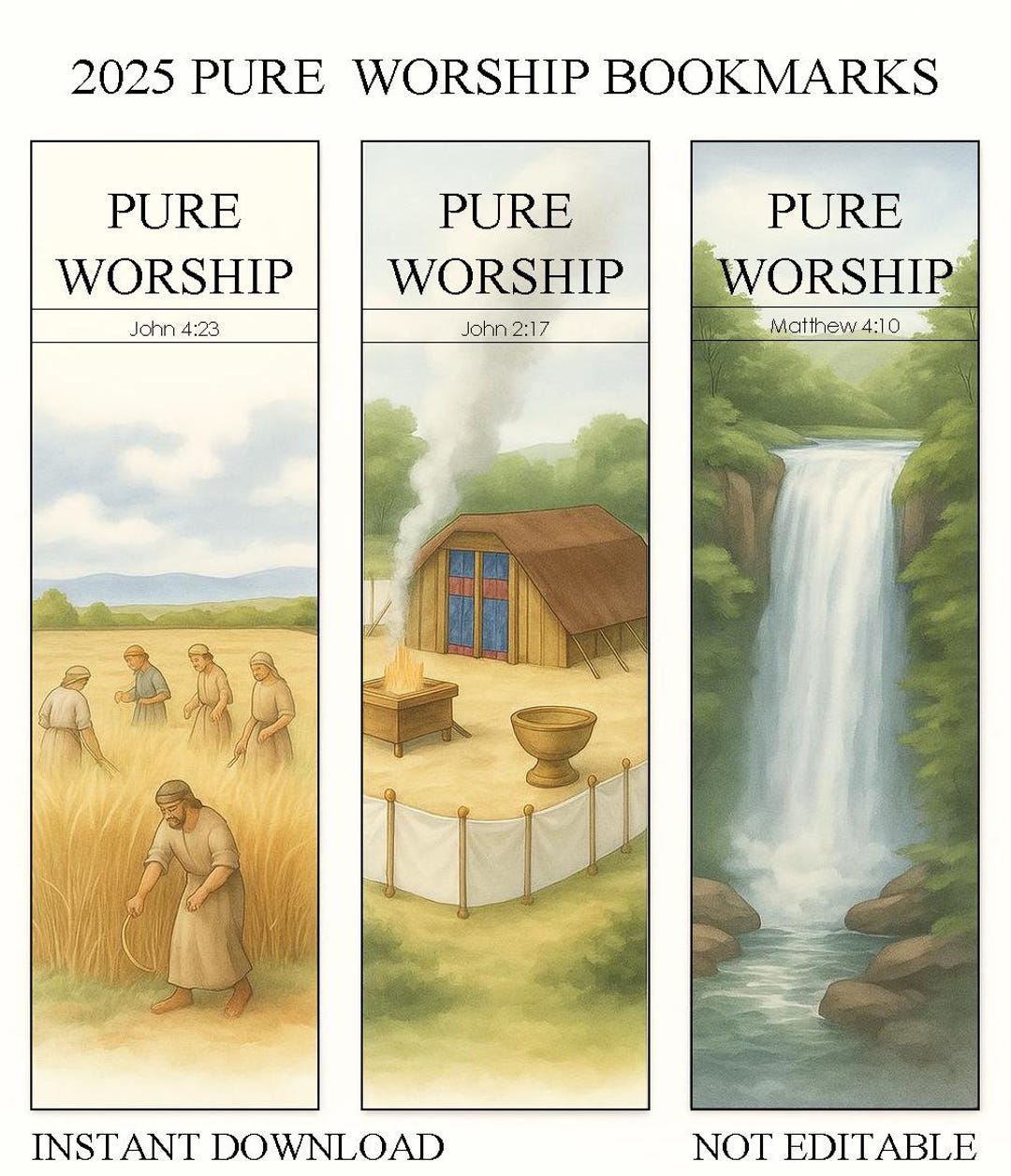 2025 JW Pure Worship Convention Bookmarks | Set of 3 JW Printable ...