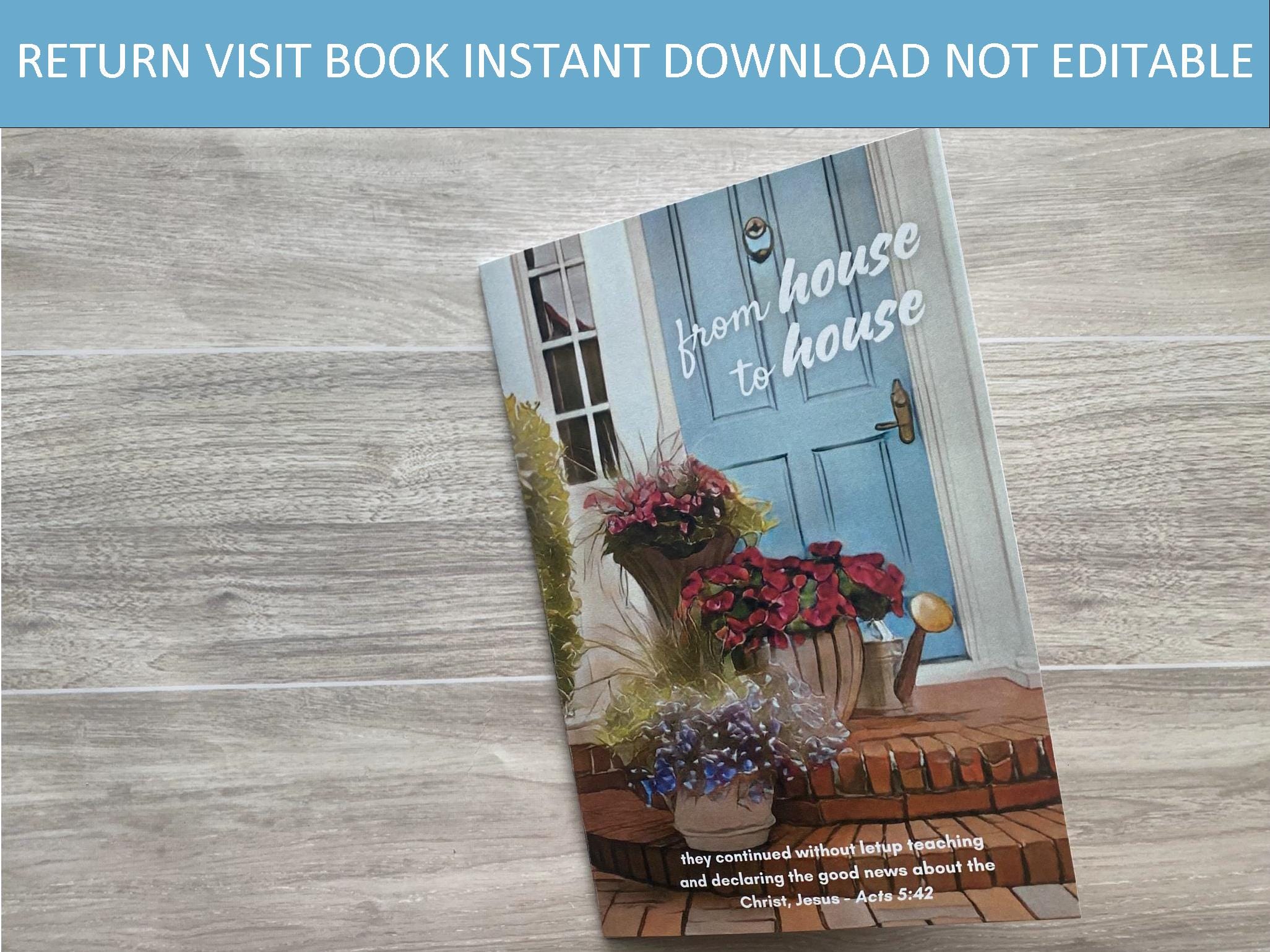 JW Return Visit Book, JW Ministry Accessory - Etsy