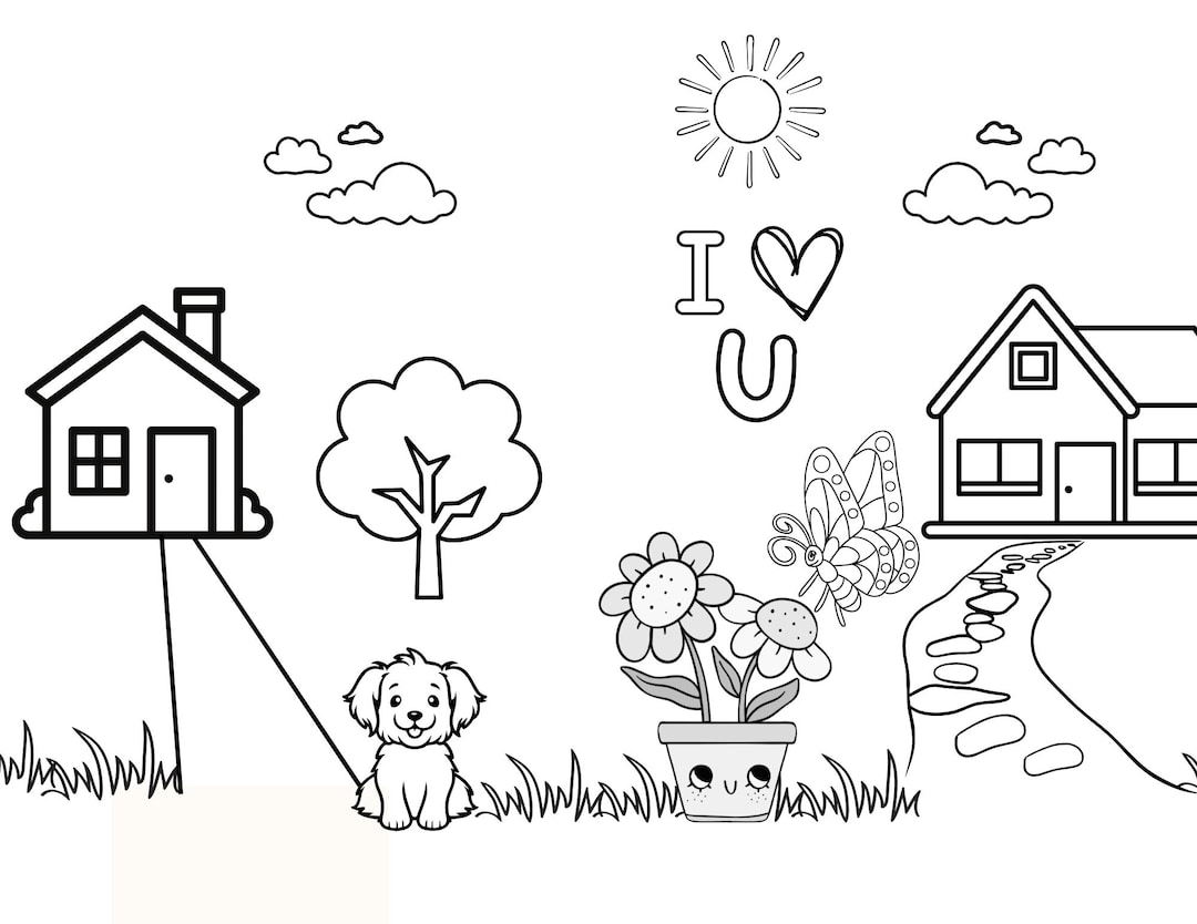 Coloring Greeting Card Kids Craft - Etsy