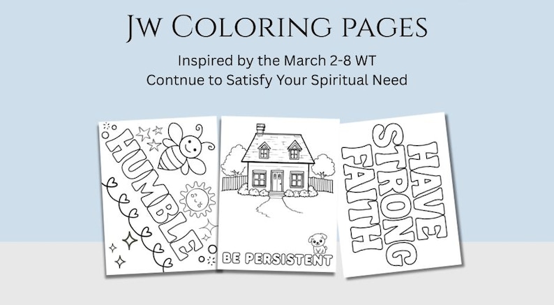 JW Coloring Pages - 2026 Year Text Theme - Etsy Canada