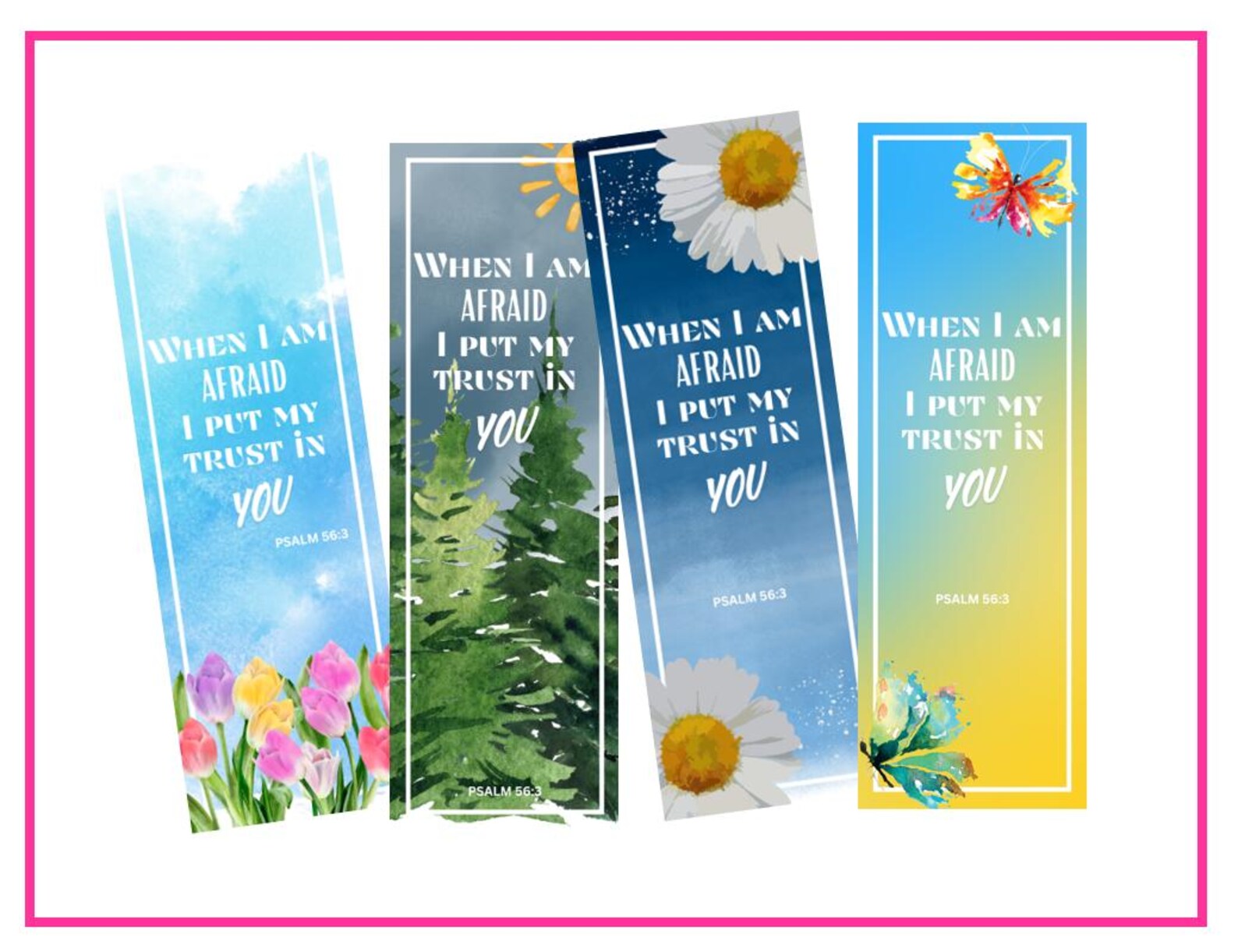 JW Bookmarks, JW Gifts, JW Printables, Year Text, Psalm 56:3 - Etsy