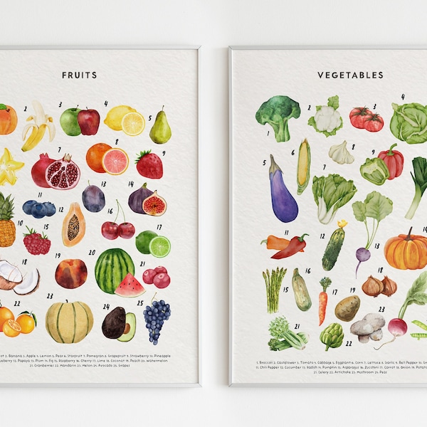 Vegetables Fruits - Etsy