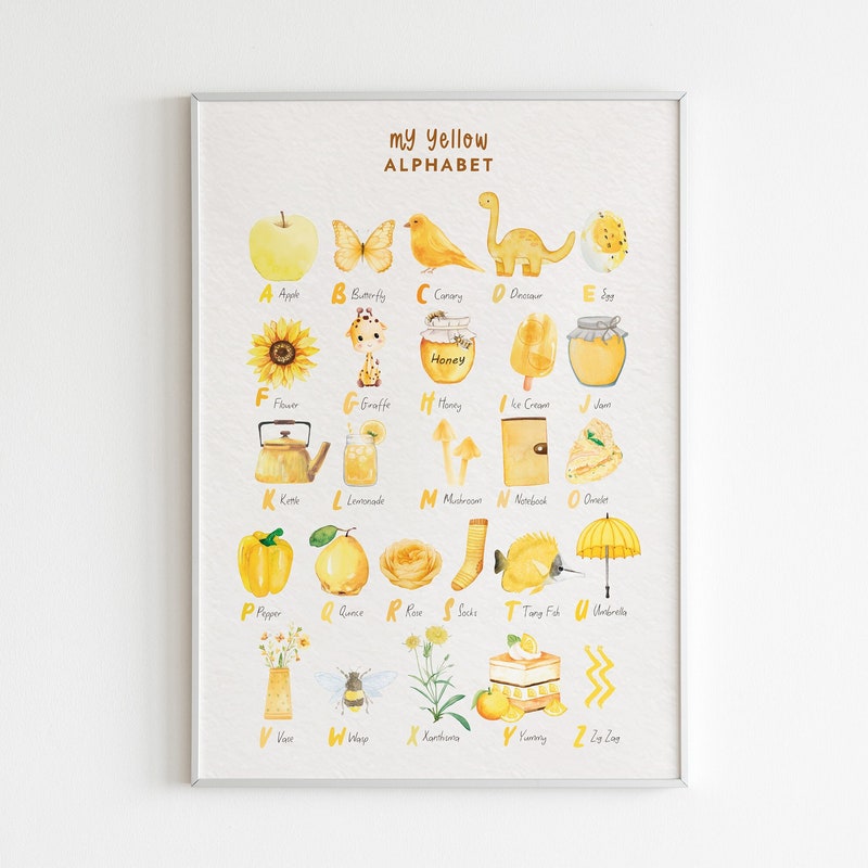 Yellow Nursery Art - Etsy