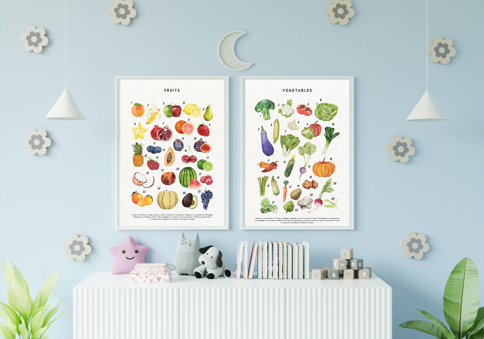 Fruits and Vegetables Printable Set, Montessori Homeschool, Classroom ...
