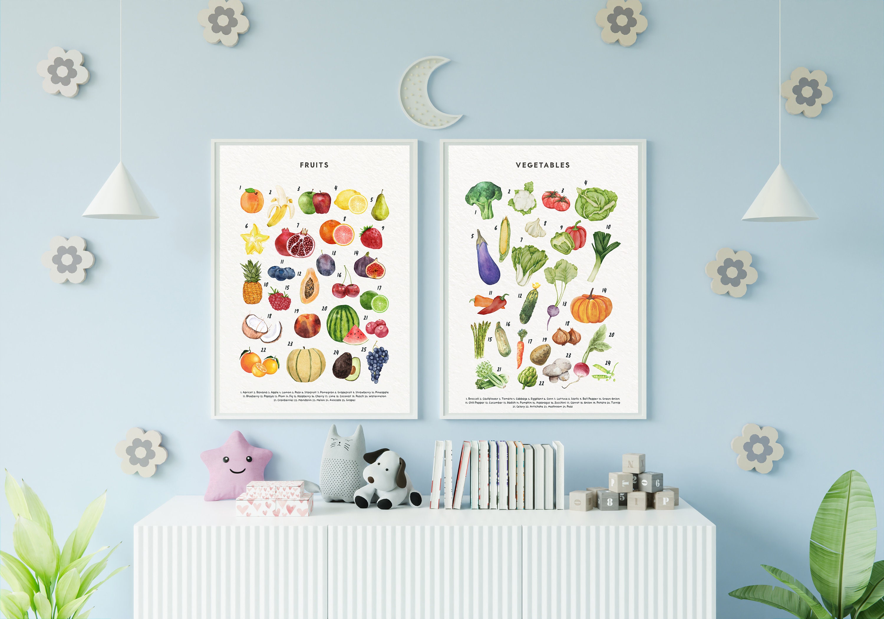 Fruits and Vegetables Printable Set, Montessori Homeschool, Classroom ...