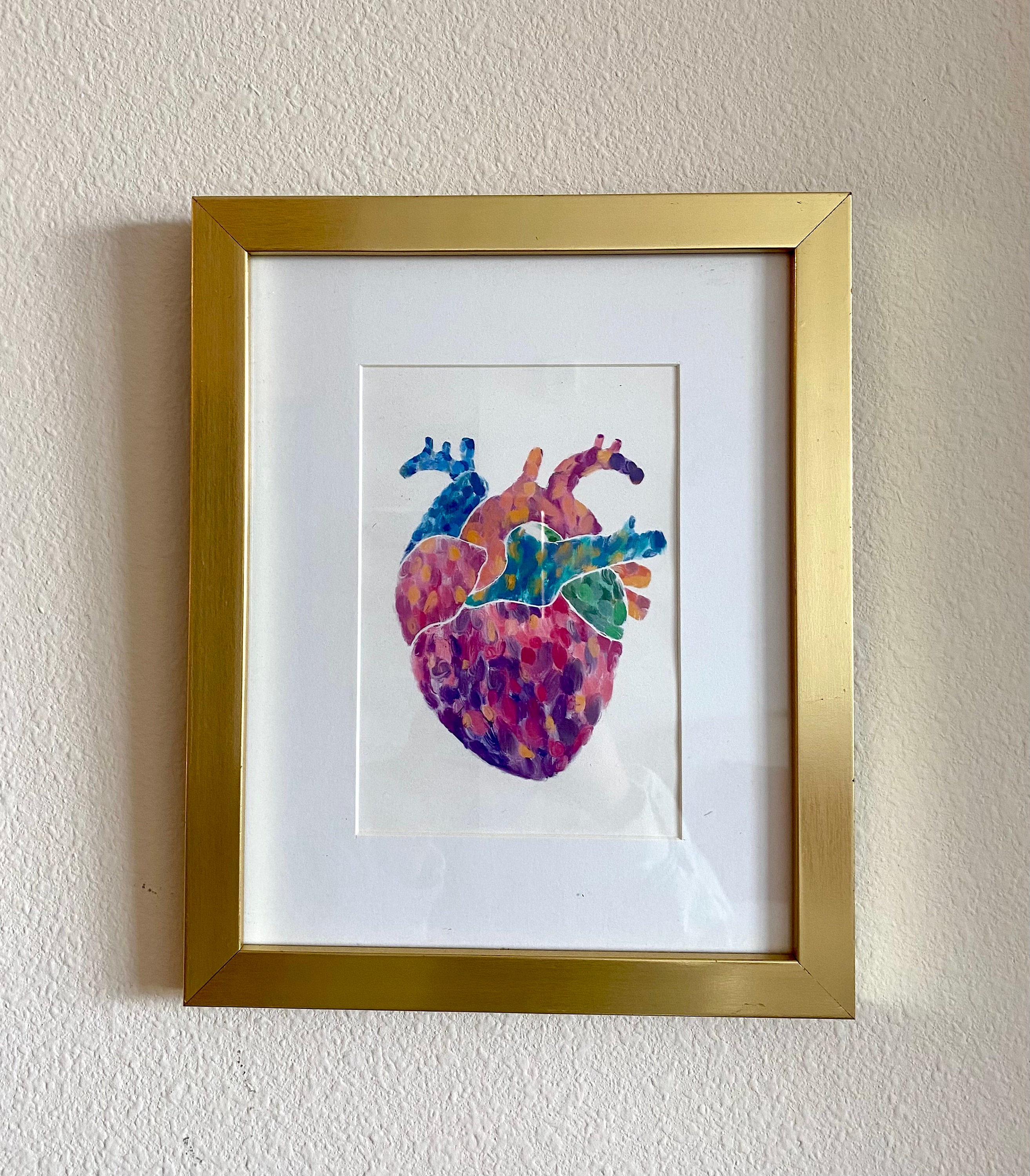 Anatomy Heart Art by PA Student, Hand Drawn Digital Download Art, Art ...