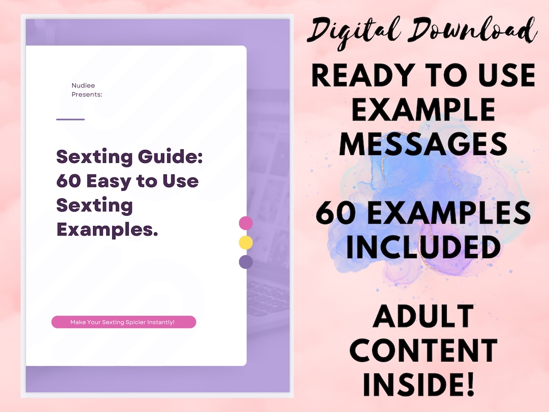 Sexting Guide: 60 Easy to Use Example Messages | Digital PDF | Simple Guide to Sexting - Etsy