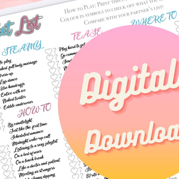 Kinky Bucket List - Etsy