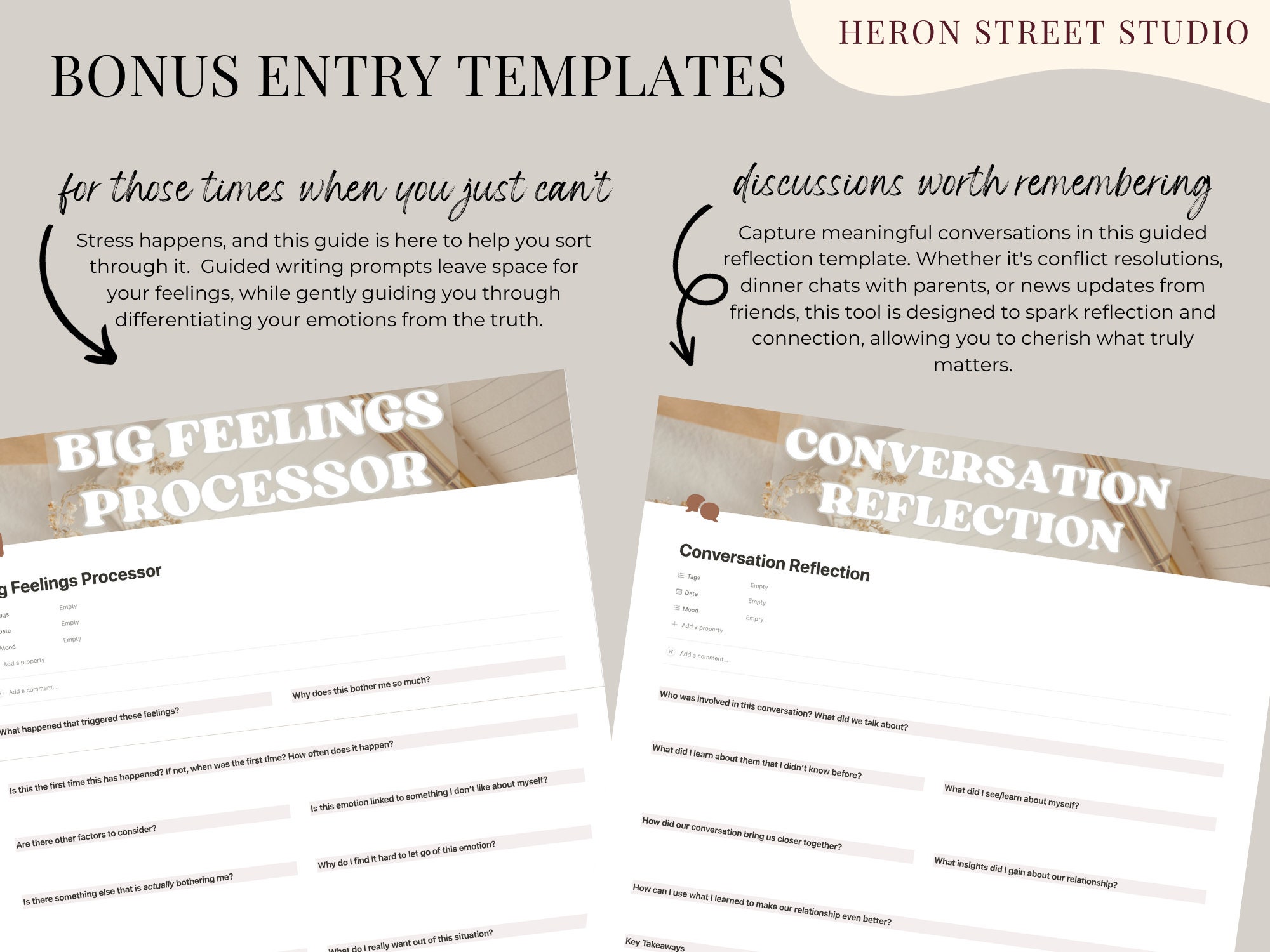 Daily Journal Notion Template for Reflection & Growth. Guided Writing ...