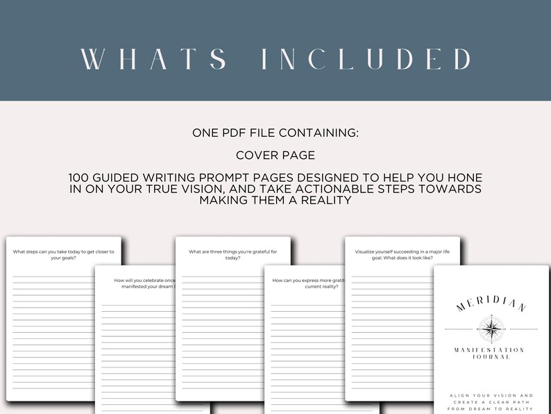 Meridian Manifestation Journal | Guided Manifestation Prompts ...