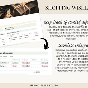 Holiday and Gifting Notion Template: Christmas and Birthday Gift ...