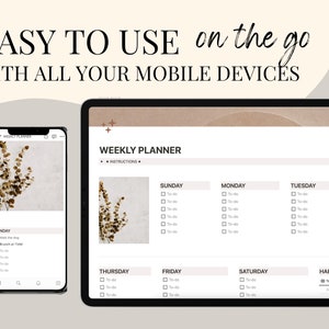 Neutral Minimal Beige Aesthetic Notion Weekly Planner Template With ...