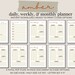 AMBER Printable Planner PDF Bundle - Daily, Weekly, Monthly ...